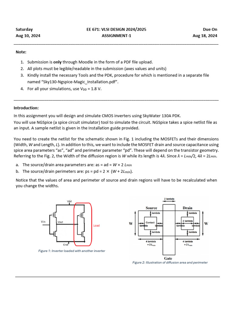 Assignment1 VLSI-Design 2024 | PDF