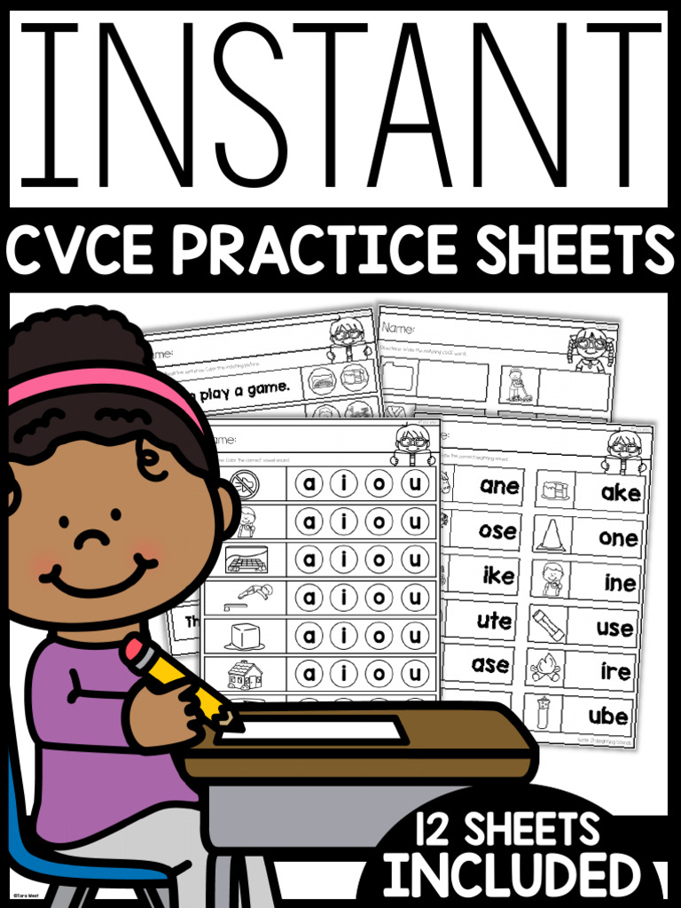 INSTANT CVCE Freebie Sheets | PDF