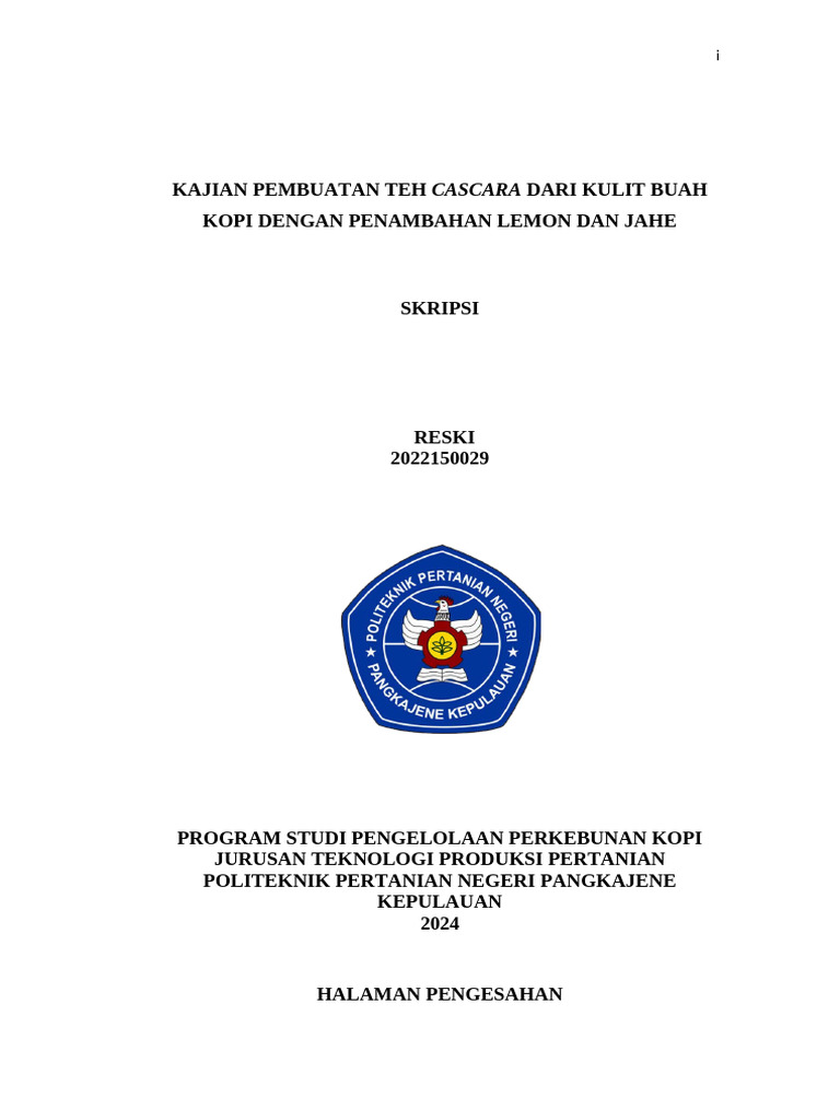 Koreksi 19 Juni Skripsi - Reski - Revisi (Terbaru) Revisi Dapus | PDF