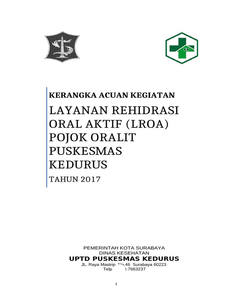 Kak Pojok Oralit (Ukp) | PDF