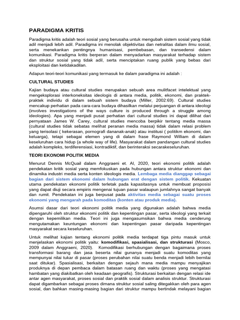 Paradigma Kritis | PDF