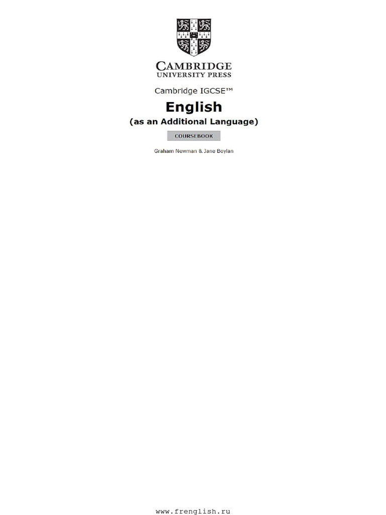 Cambridge IGCSE English As An Additional Language Coursebook | PDF
