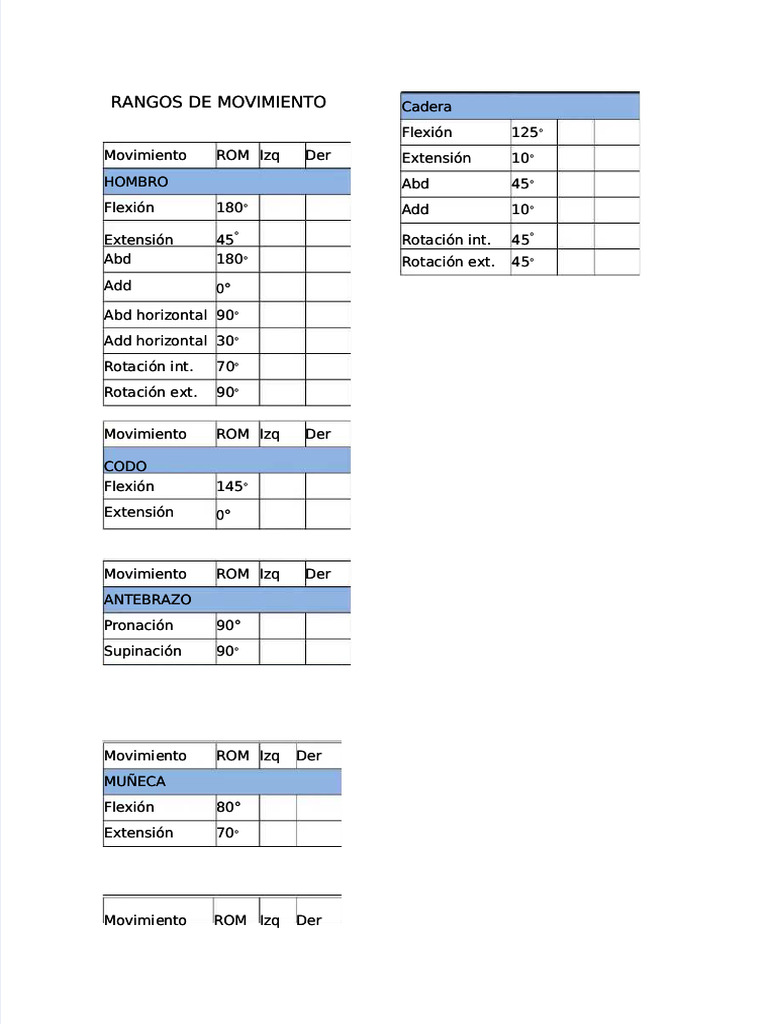 Rangos de Movimiento | PDF | Tecnología