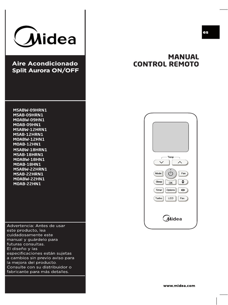MANUAL Control Remoto RG70C-AURORA | PDF
