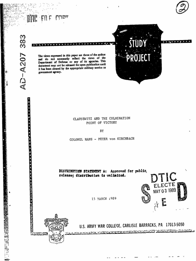 Culmination Point of Attack | PDF