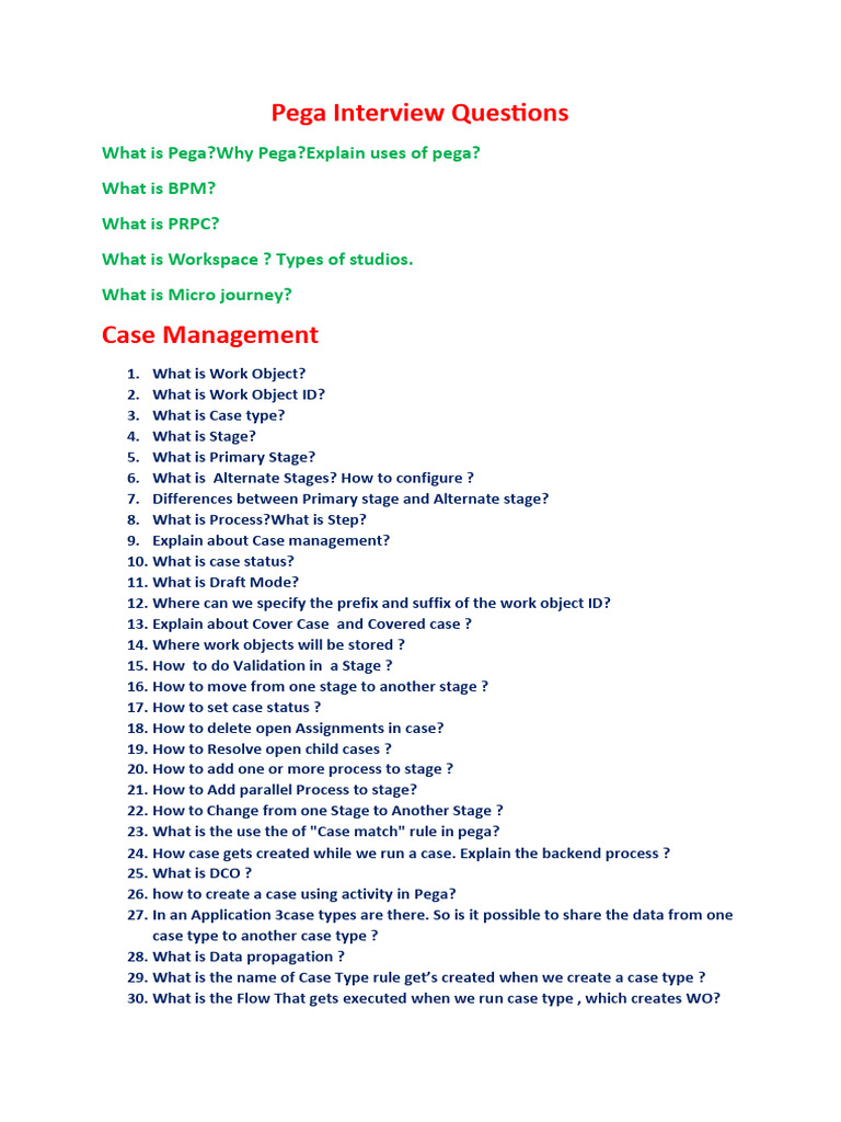 Pega CSA Questions | PDF