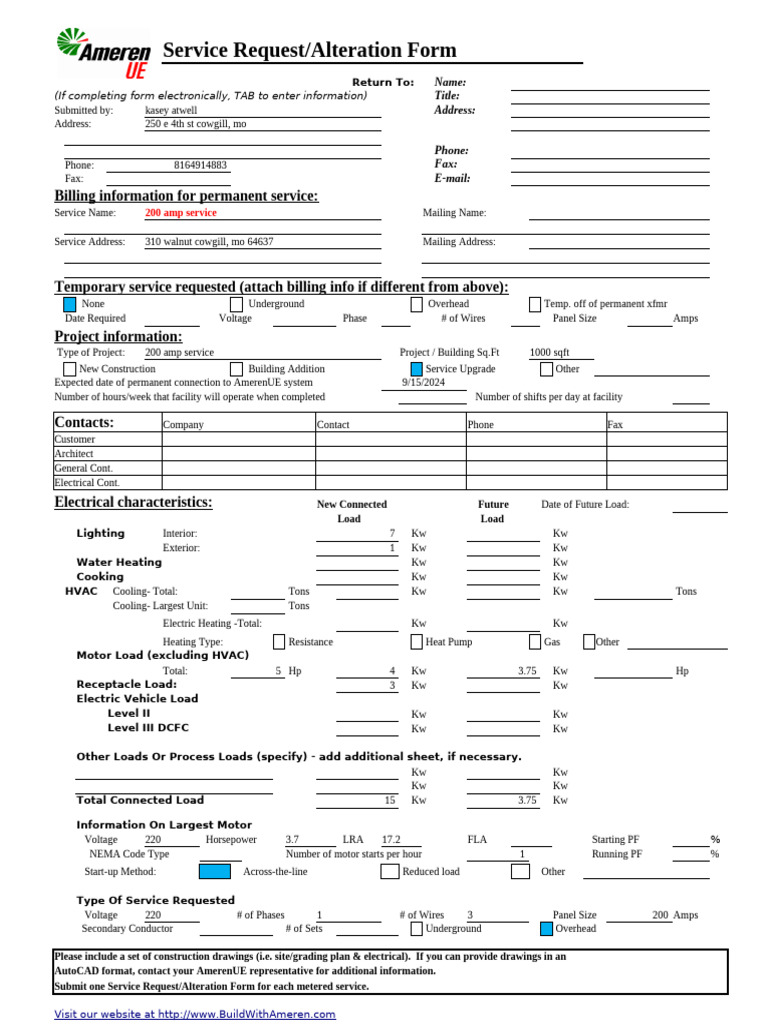 Customer Load Sheet | PDF