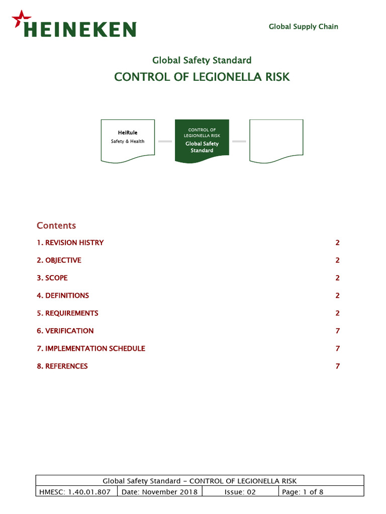 Control of Legionella Risk | PDF