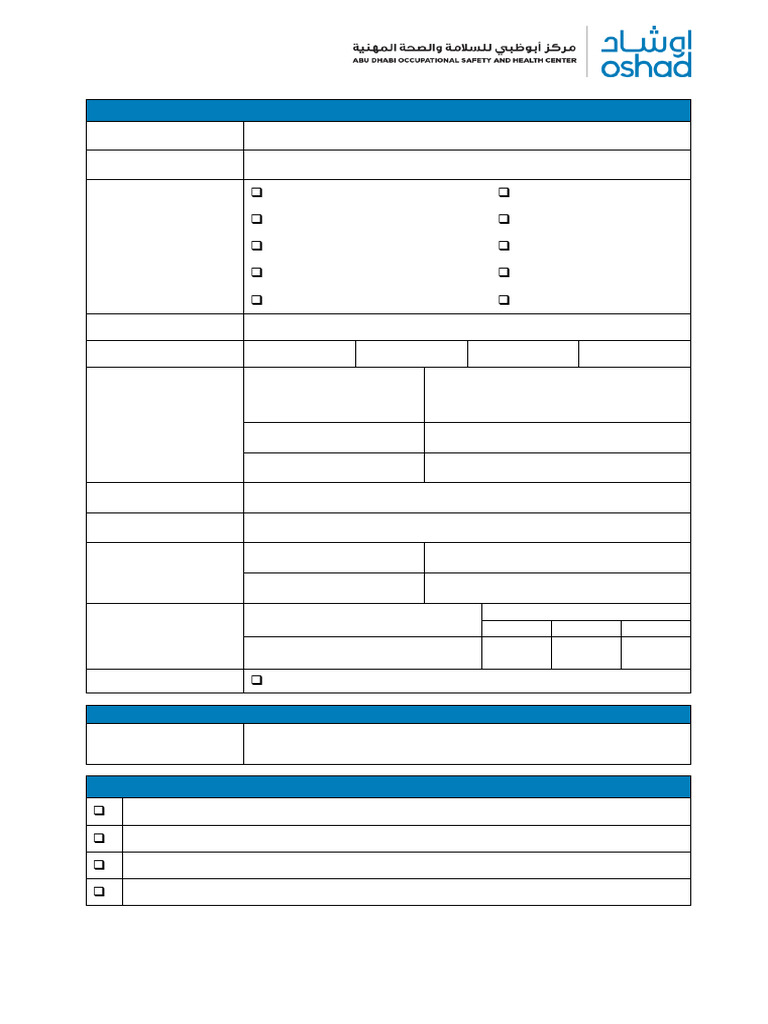 Form A - Registration For OSHMS Development-V3.0 English | PDF