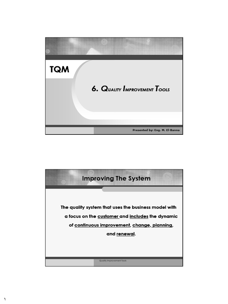 Quality Improvement Tools | PDF