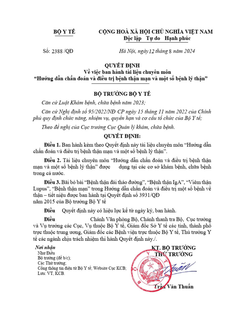 Q Ban Hành HD I U TR B NH TH N M N 2024.08.06 Final V1.signed | PDF