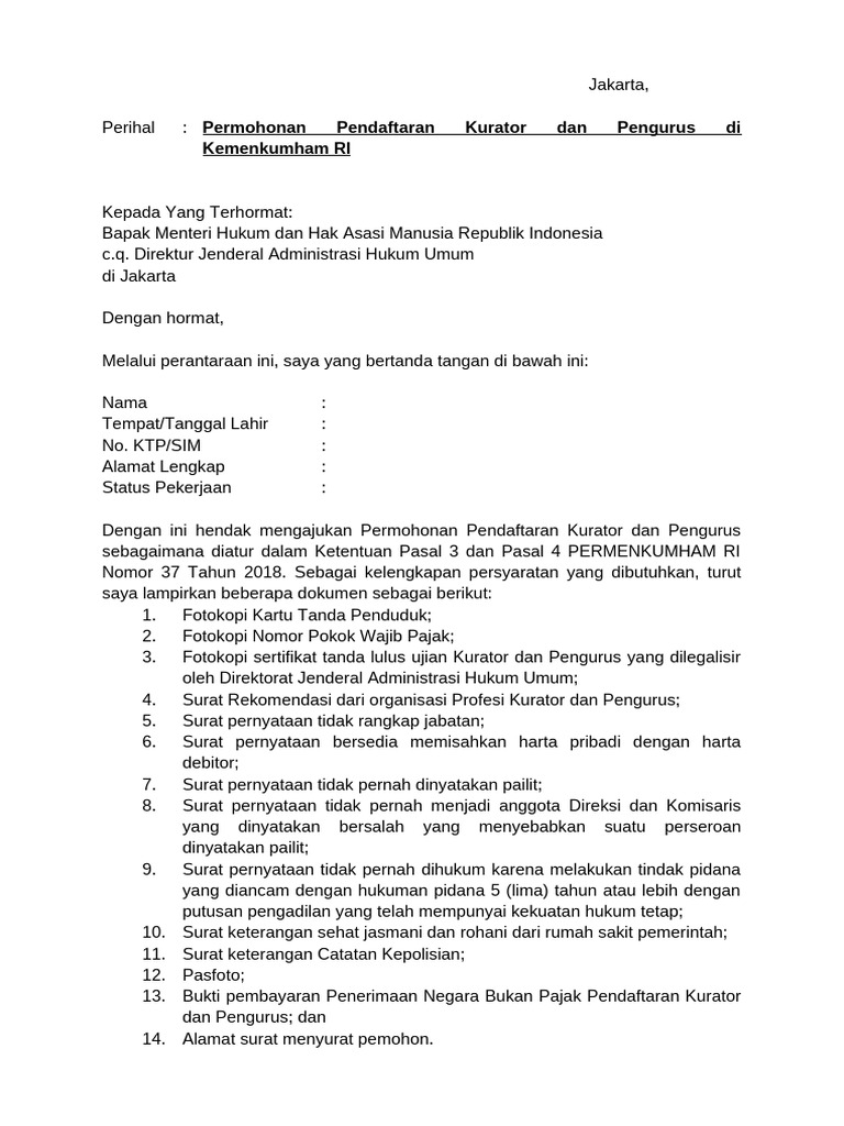 Berkas Kemenkumham | PDF