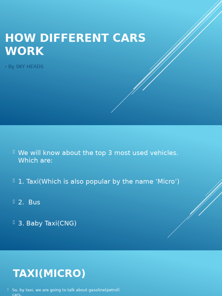 How Different Cars Work | PDF