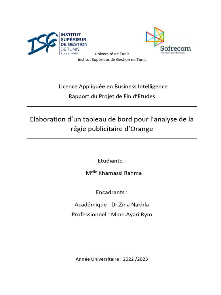 Rapport Pfe-Rahma Khamassi | PDF