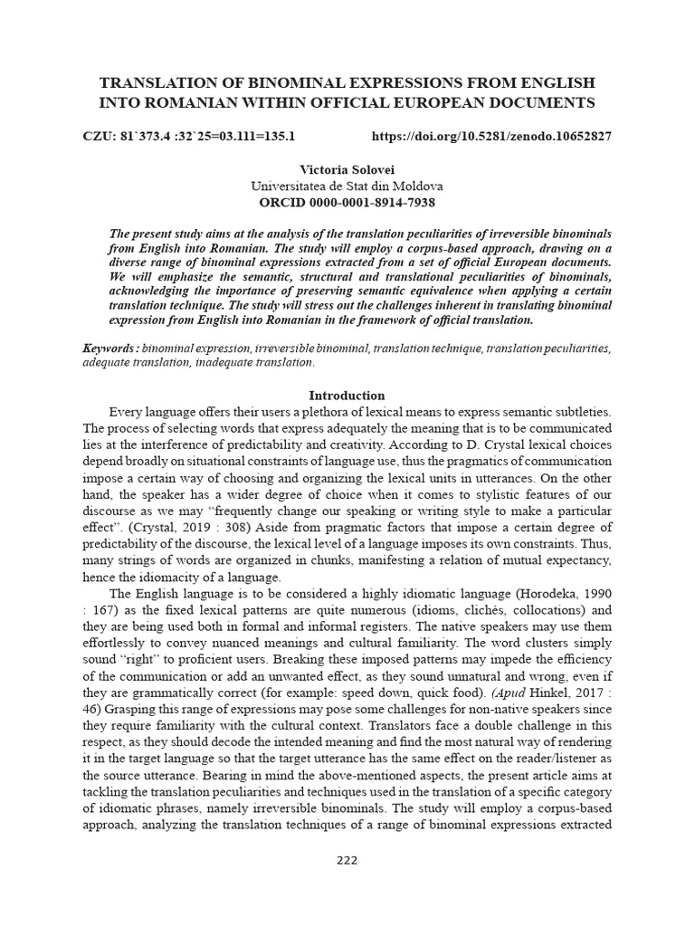 Translation of Binominals | PDF | Translations | Language Arts & Discipline