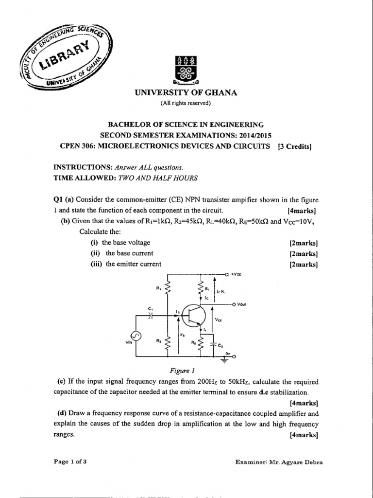CPEN 306 Microelectronics Devices and Circuits 4 | PDF