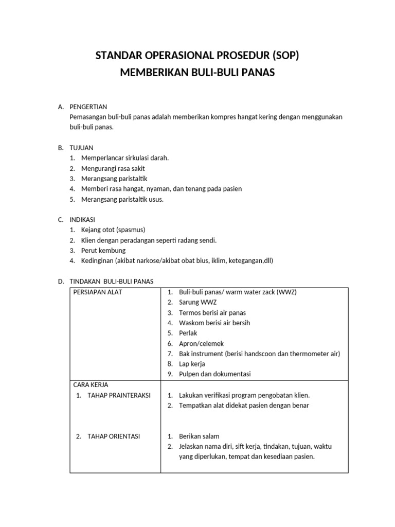 Standar Operasional Prosedur | PDF
