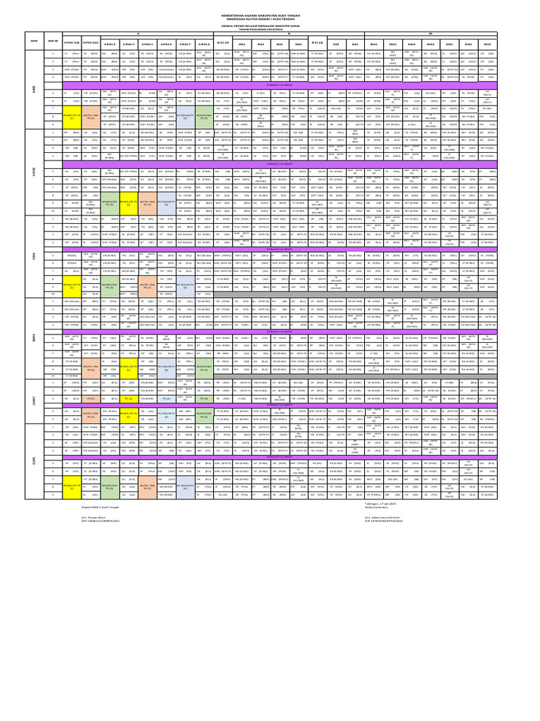 Roster Sem Ganjil 2023-Revisi | PDF