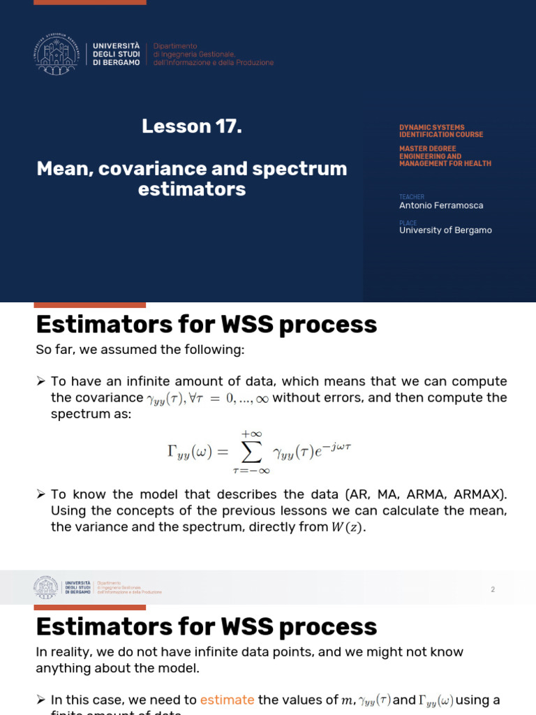 Lecture 17 Estimators | PDF
