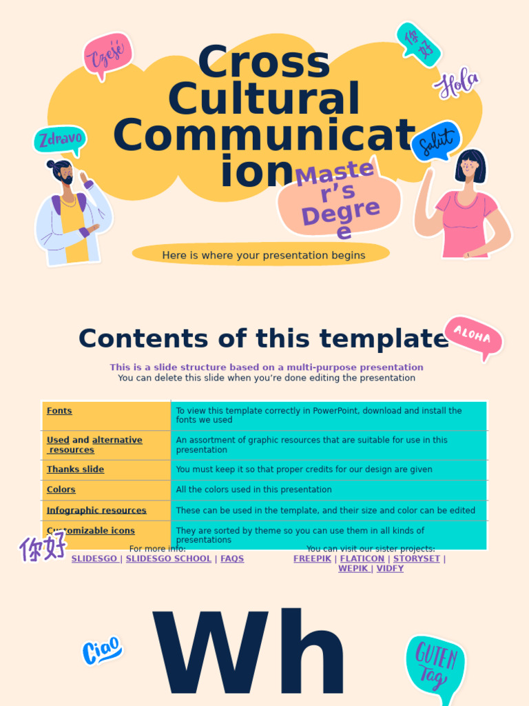 Cross Cultural Communication Master's Degree by Slidesgo | PDF