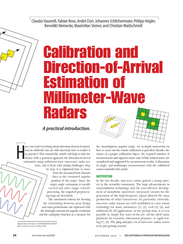 Calibration and Direction-Of-Arrival Estimation of Millimeter-Wave Radars A Practical ...