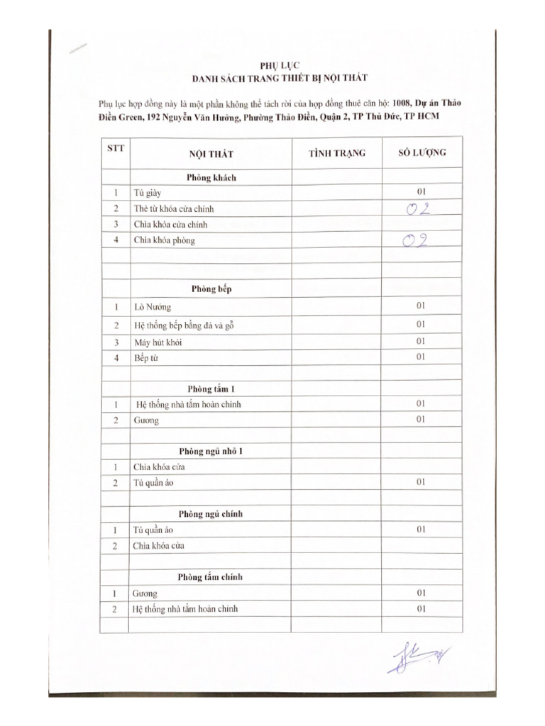 Phu Luc Ban Giao T-10.08 | PDF