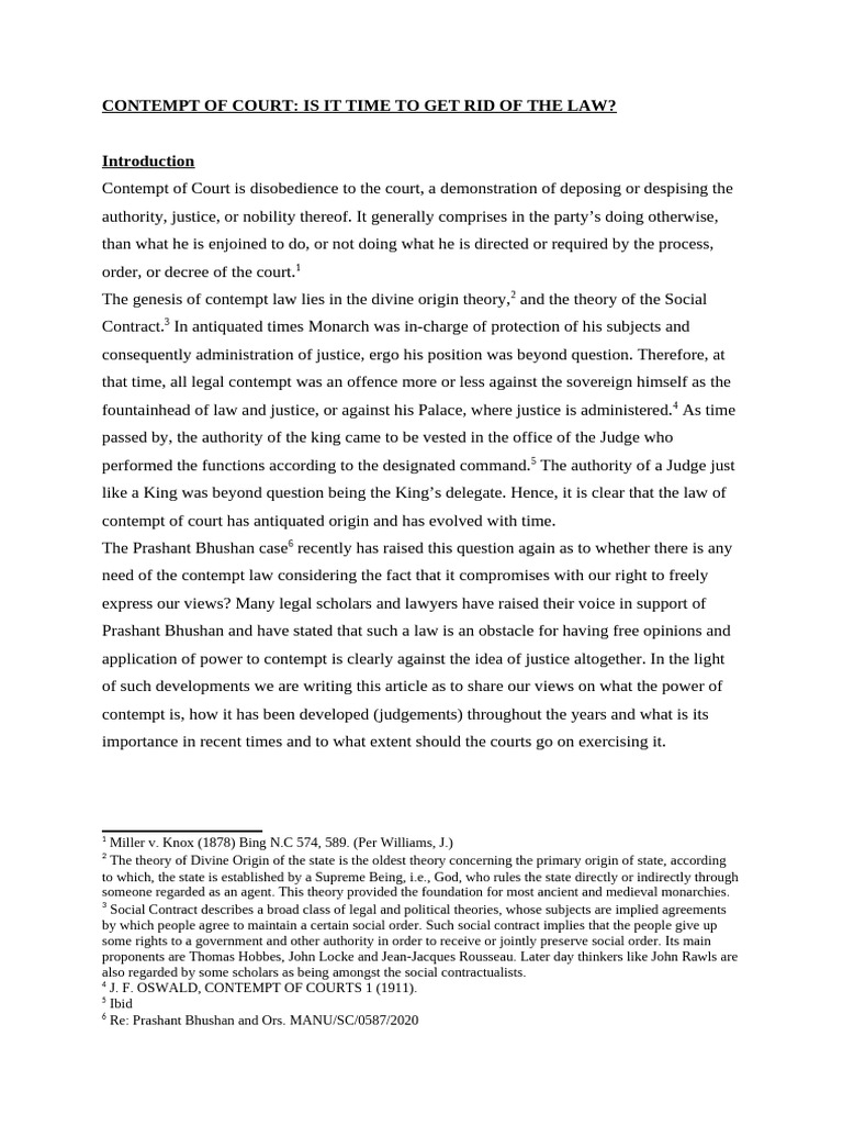 Contempt of Court | PDF