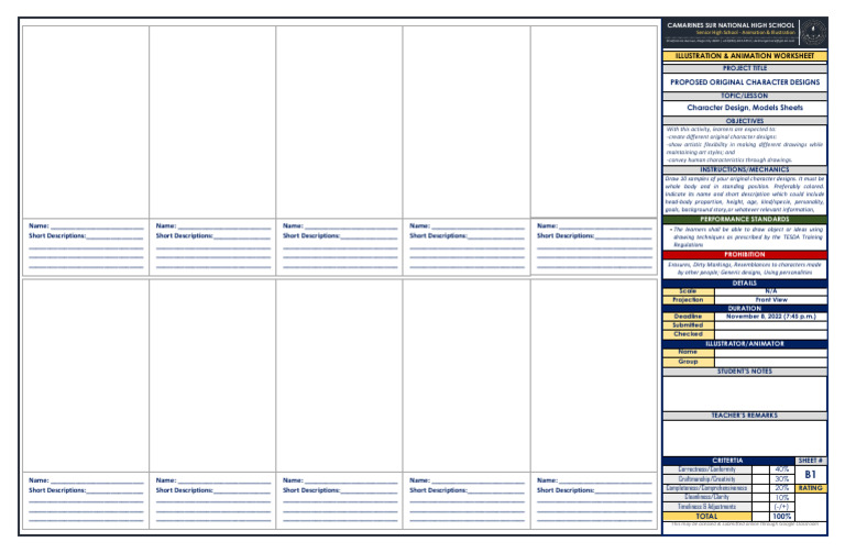 NEW B1-Proposed Character Design | PDF