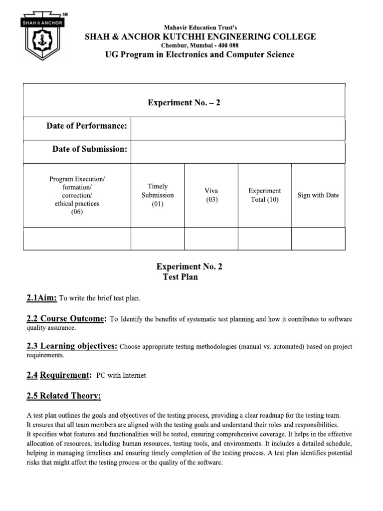 Stqa Exp2 | PDF