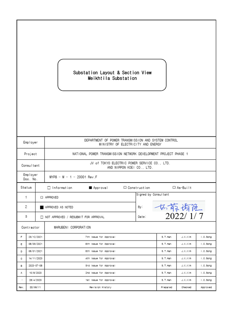 500kV Substation Layout & Section View | PDF