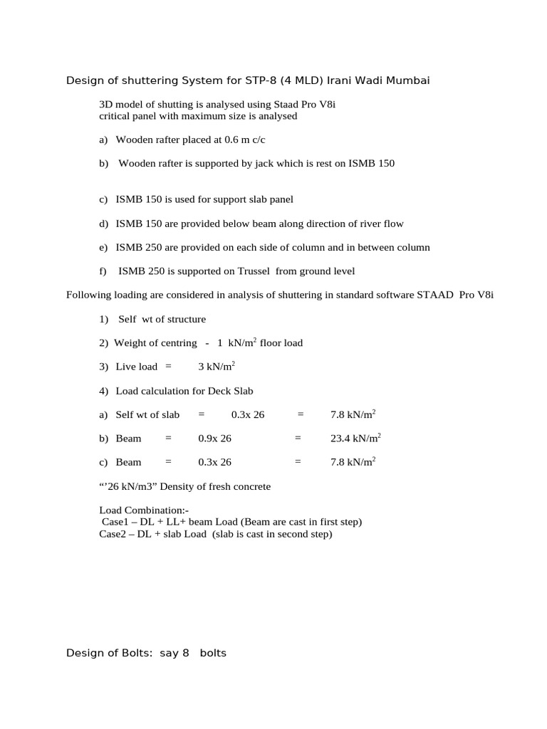 1.SHUTTERING DESIGN | PDF