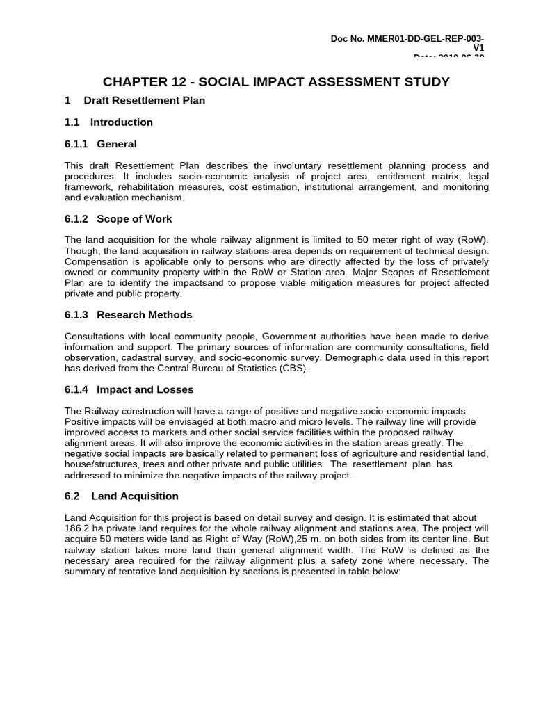 Social Impact Assessment Study Part5 | PDF