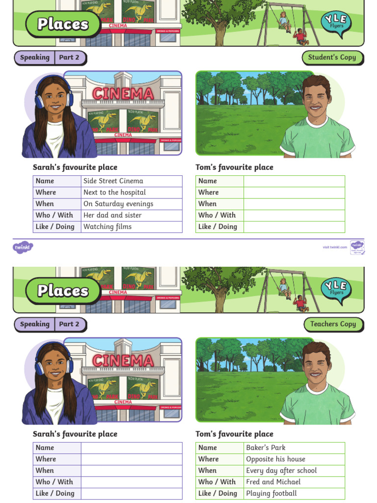 T e 1685954770 Esl Yle Flyers Speaking Part 2 Worksheet Places Kids A2 ...