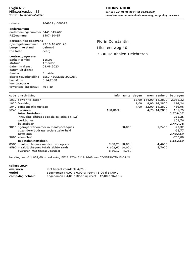 Loonstrook 000013 - Florin Constantin-2 | PDF