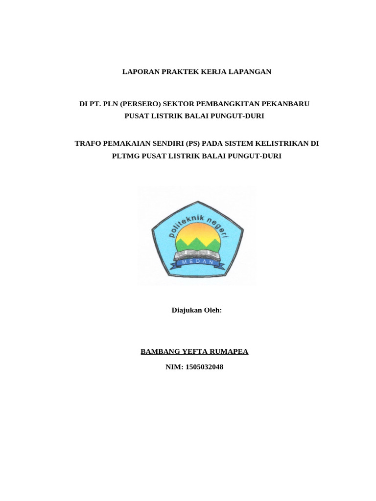 Laporan PKL PLTMG | PDF