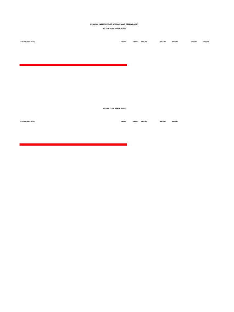 Kinap Fees Stucture Per Department-Programme 2024 | PDF