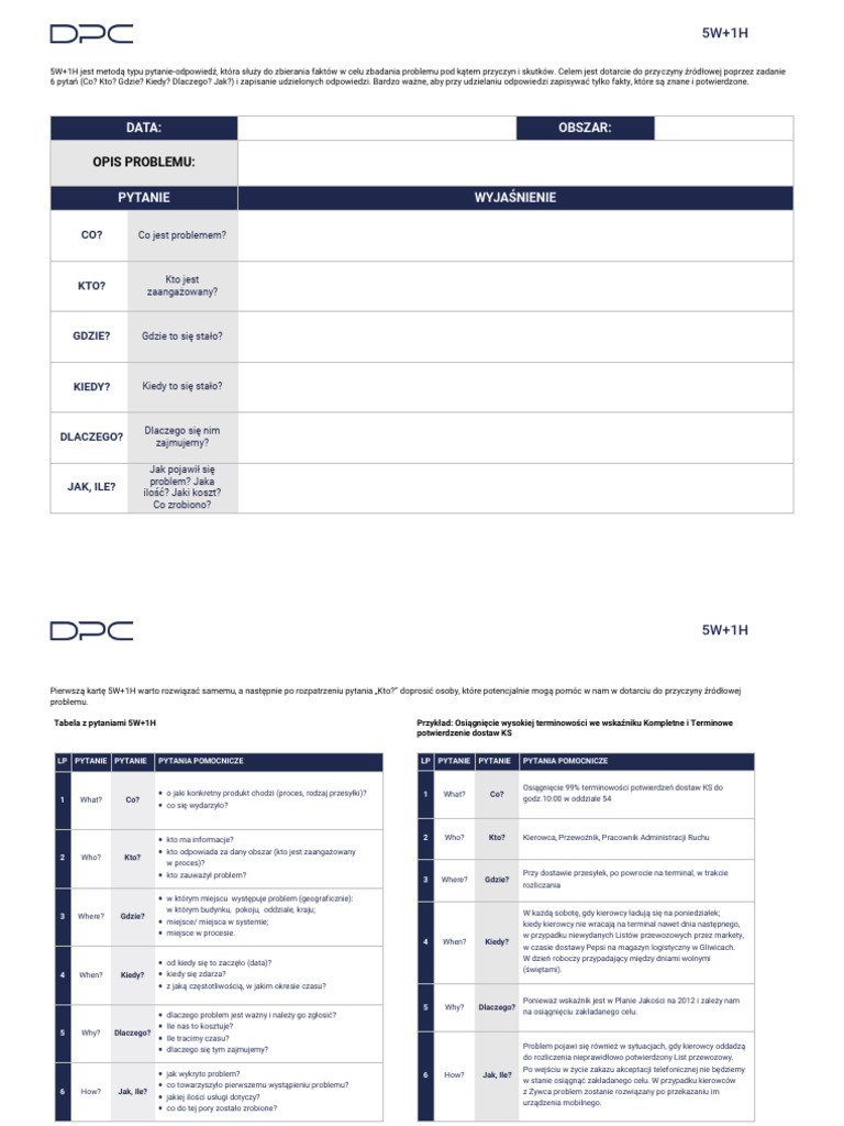 DPC Formatka-5W1H | PDF