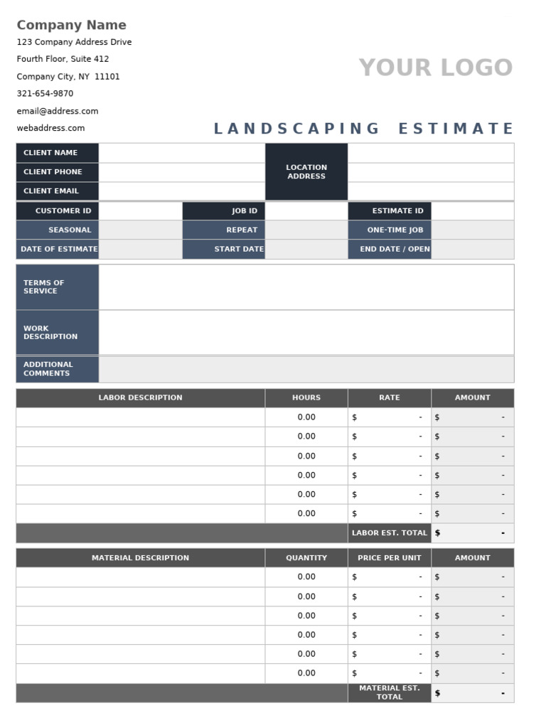 IC Landscaping Estimate 9256 | PDF