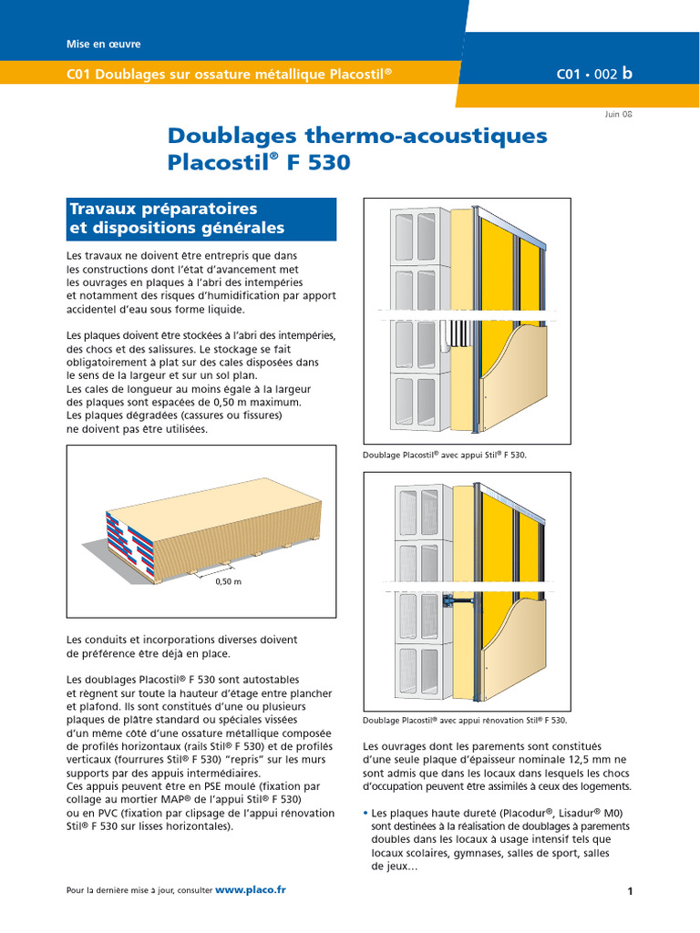 PLACO Doublage Thermo-Acoustique | PDF