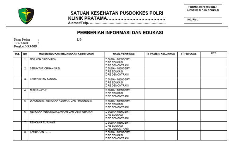 F4 Form EDUKASI Informasi | PDF
