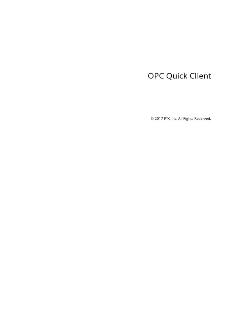 Opc Quick Client Manual | PDF