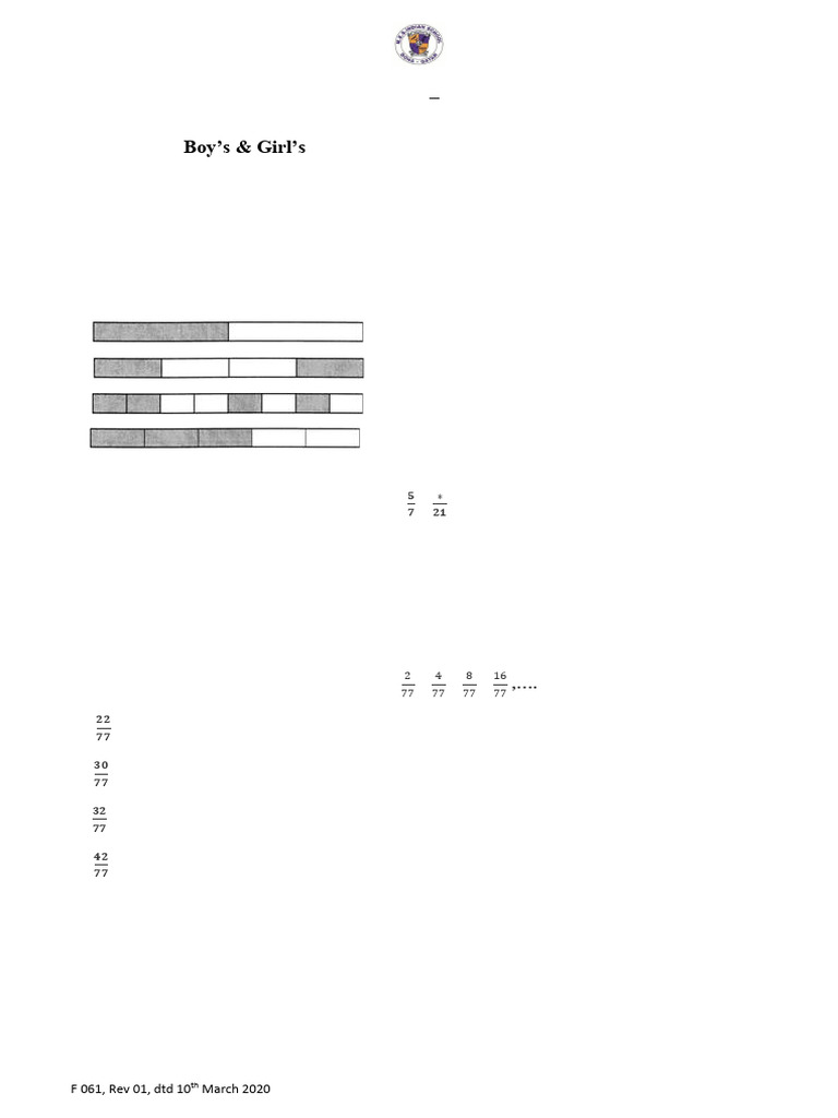 5 Maths Ws 3 | PDF