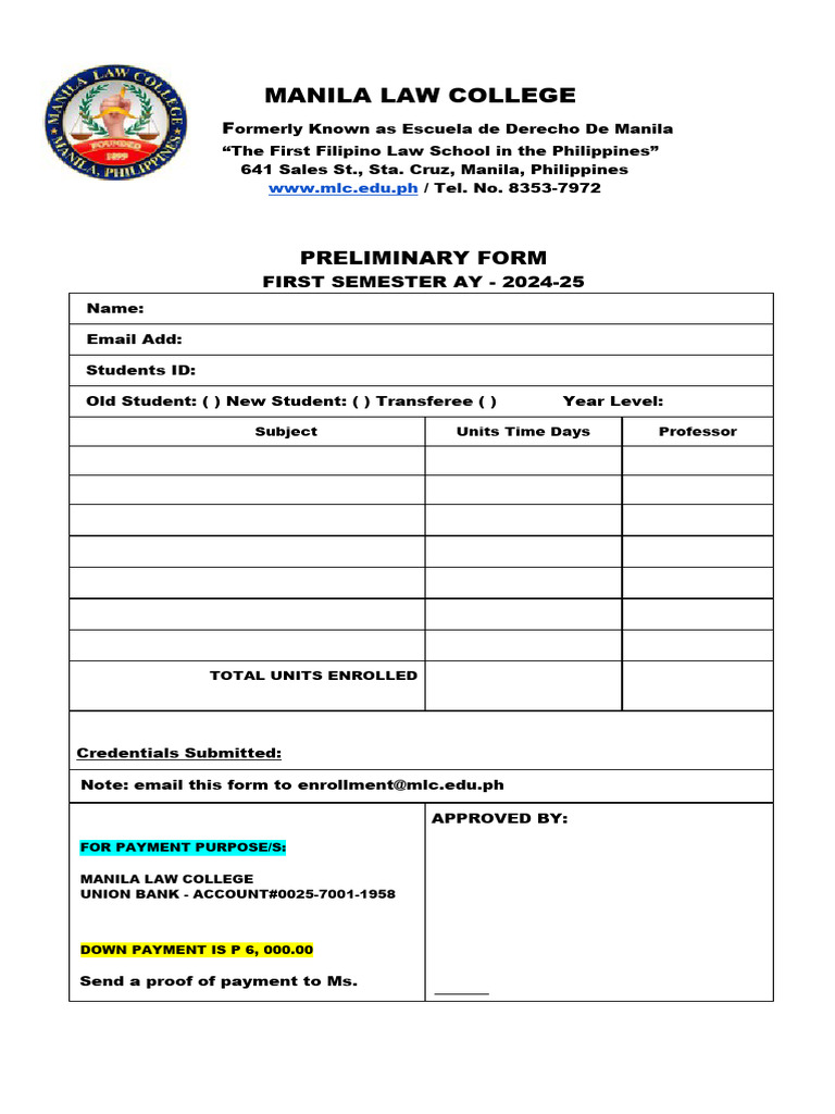 Preliminary Form JURIS DOCTOR | PDF