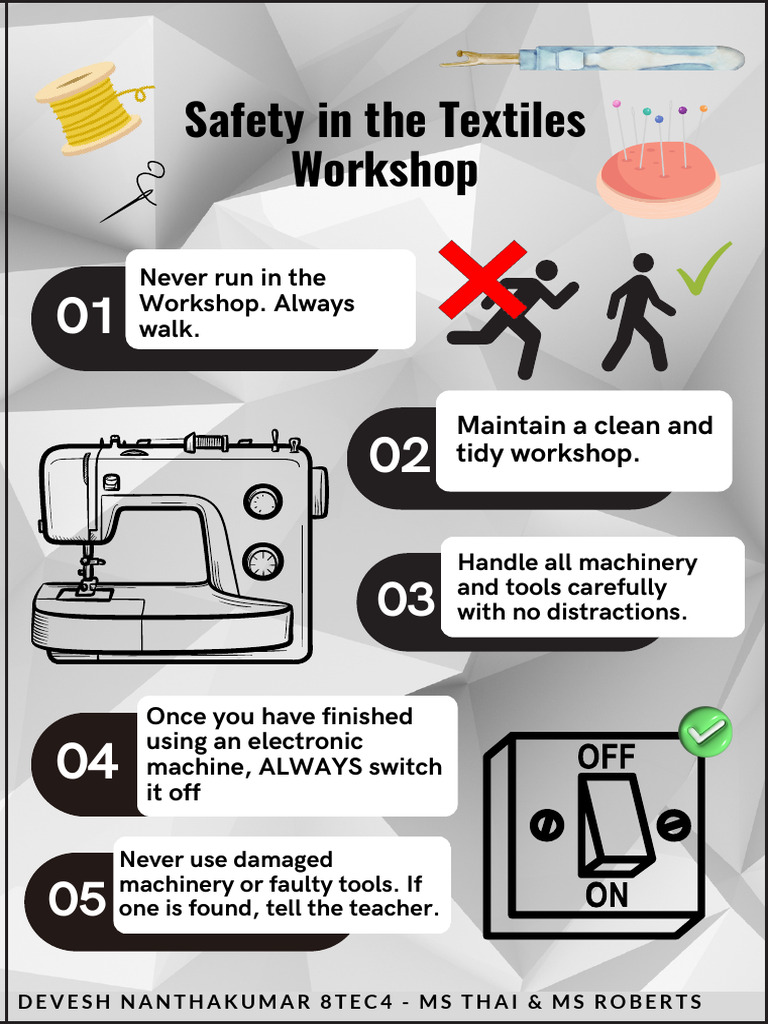 Textile Workshop Safety Guidelines | PDF