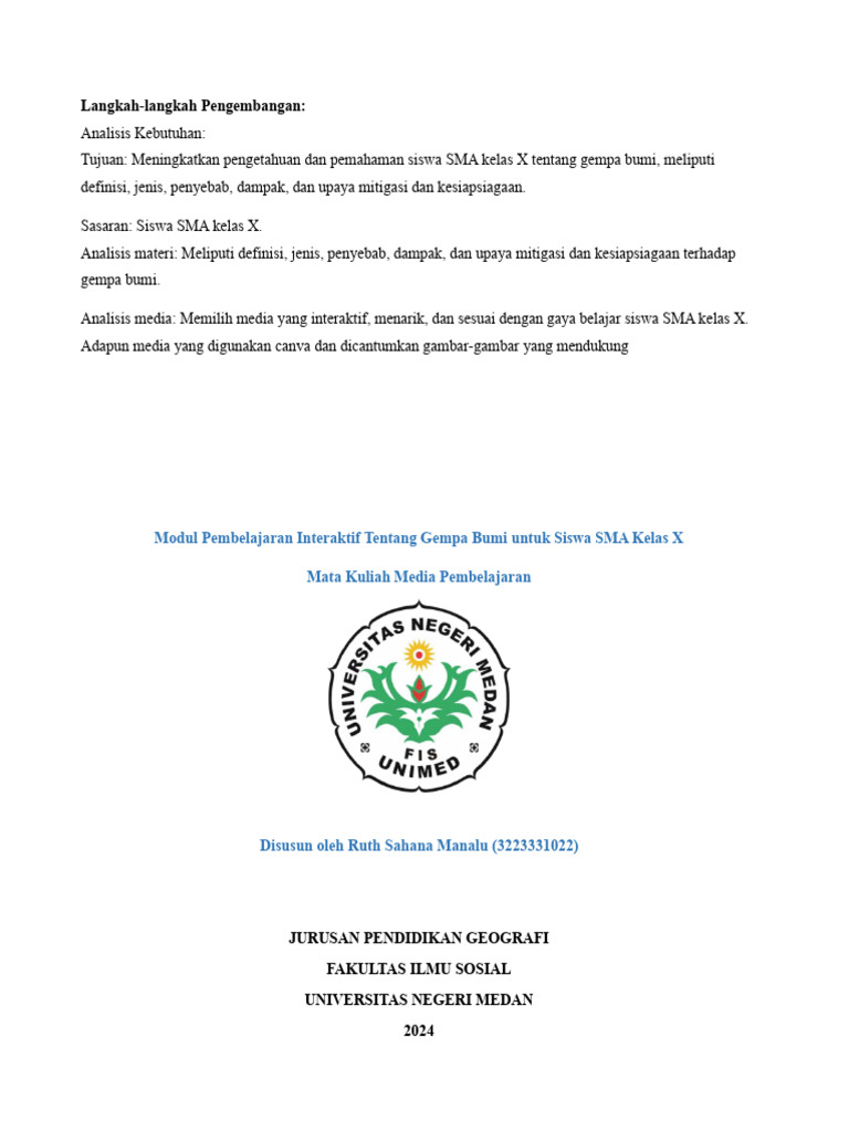 Modul Pembelajaran | PDF