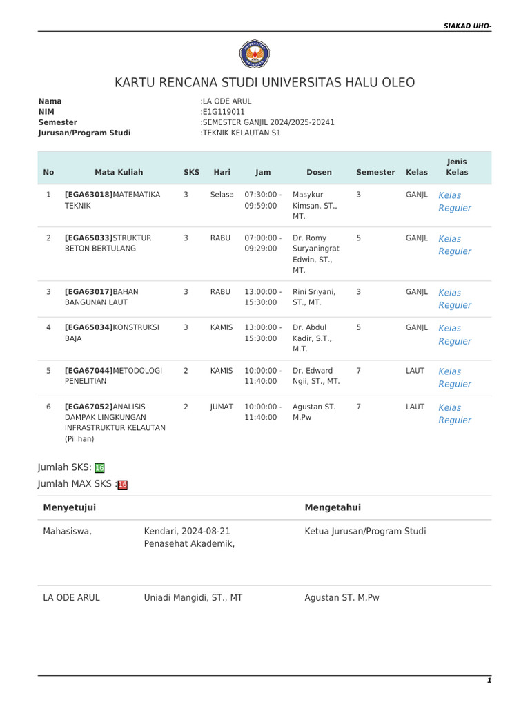 Krs-E1g119011-La Ode Arul | PDF