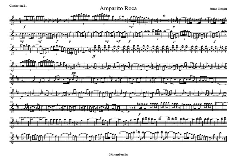 Amparito - Clarinet in BB 2 | PDF