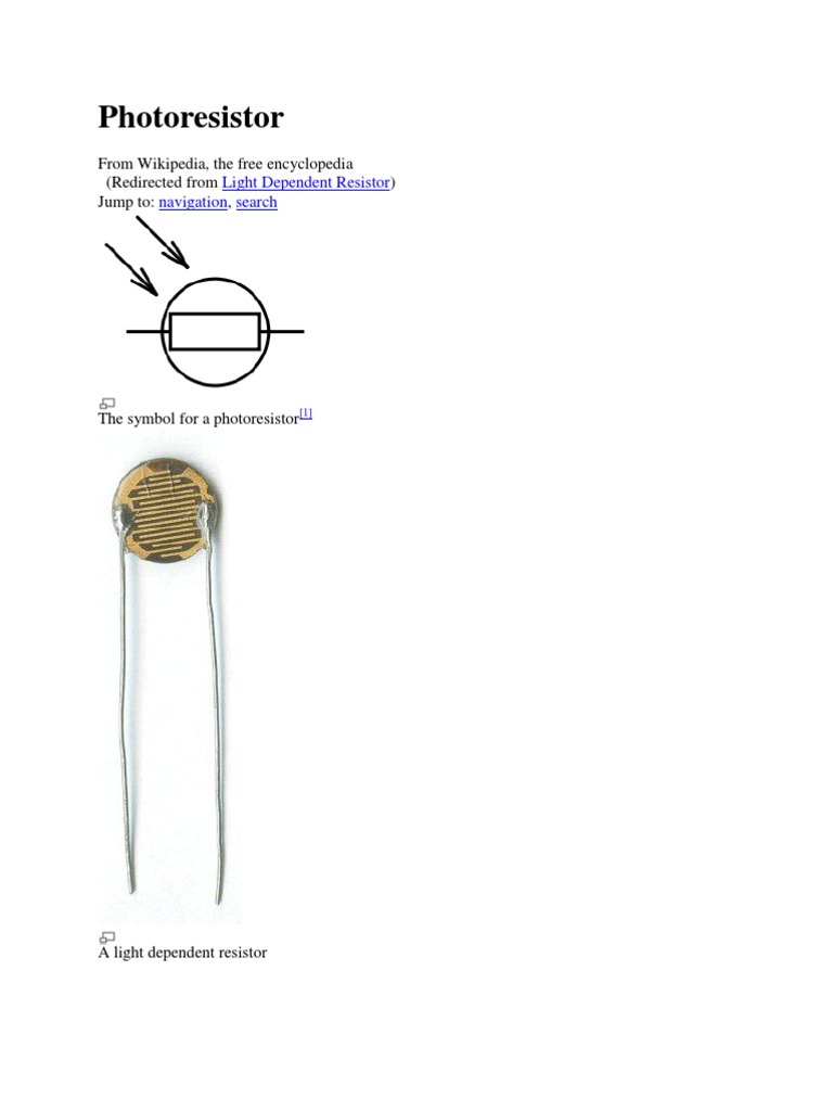 Photoresistor Symbol