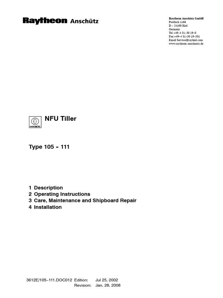 3612 - 01 - 02 - NFU Tiller, Type 105-111 | PDF