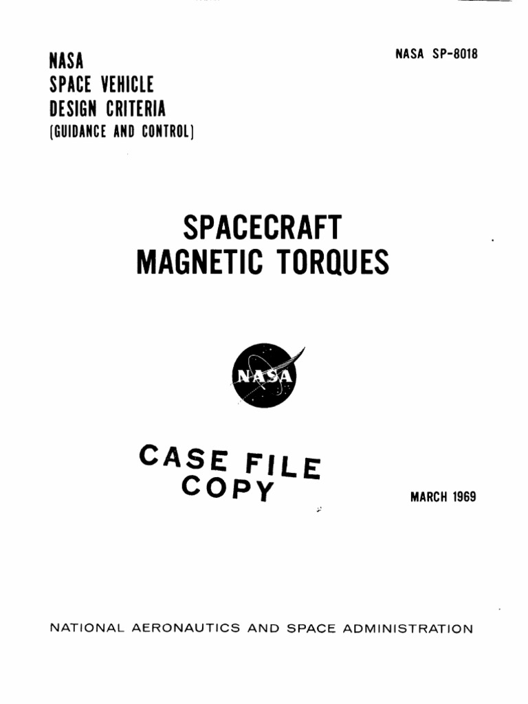 NASA SP 8018 Spacecraft Magnetic Torques | PDF